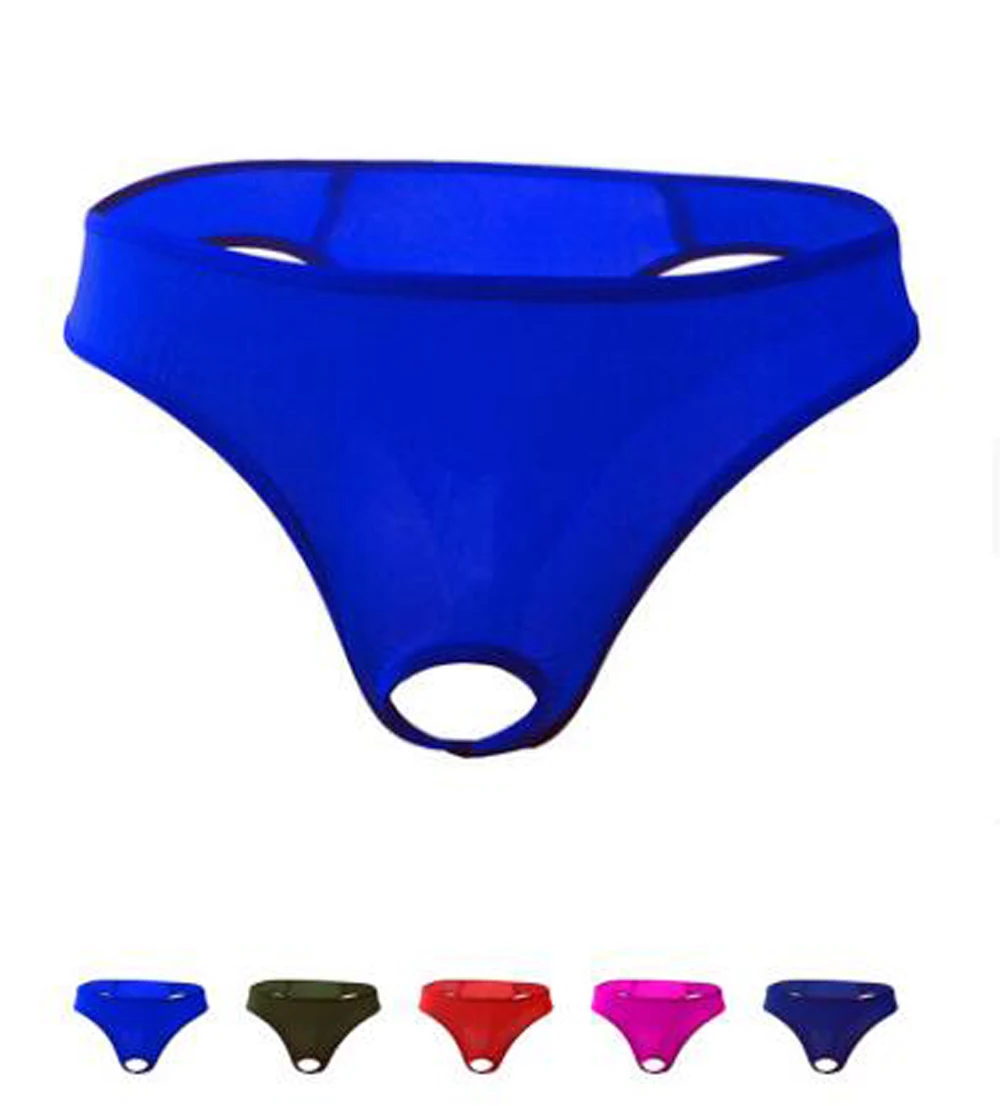 Ice Silk Men Sexy Underwear Low-waist Translucent Thongs And G Strings ...