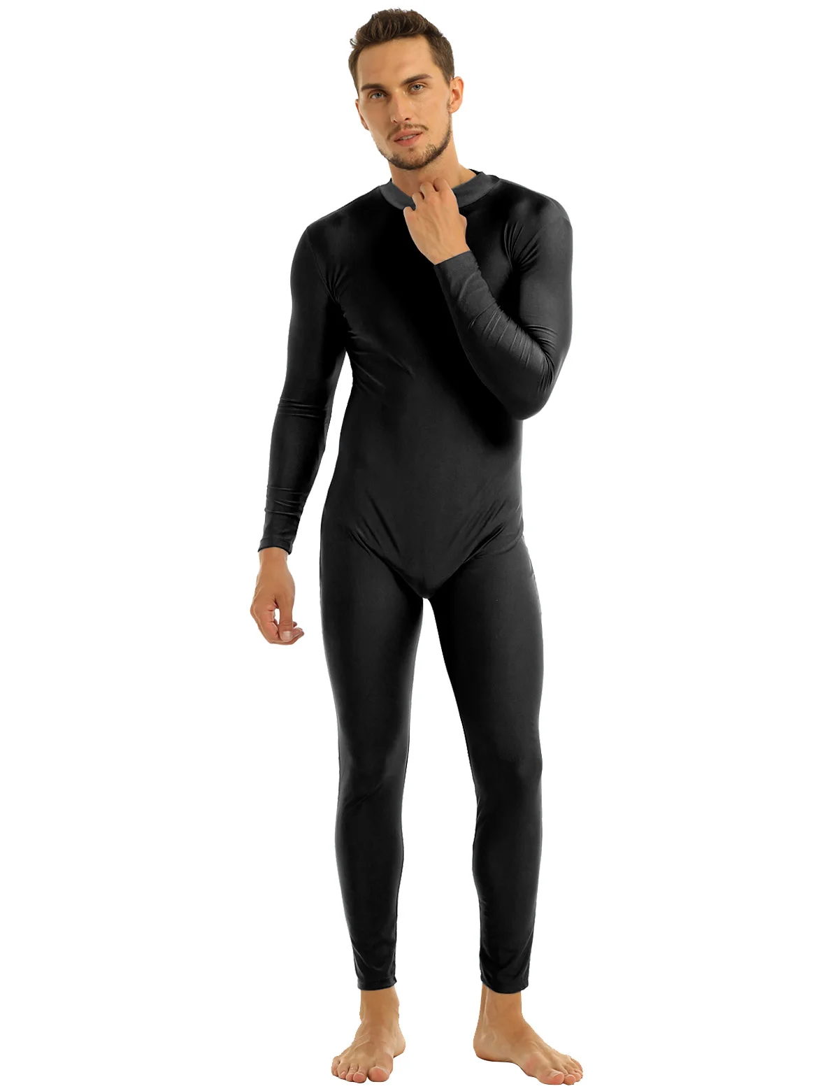Men Adults One Piece Full Body Jumpsuit Unitard Leotard Shapewear Skin ...