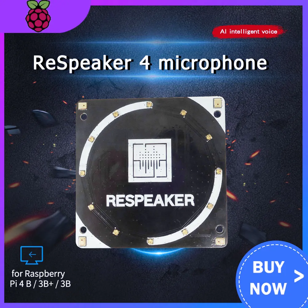 Raspberry-Pi-4-Modell-B-ReSpeaker-4-Mic-Array-f-r-Raspberry-Pi-4 ...