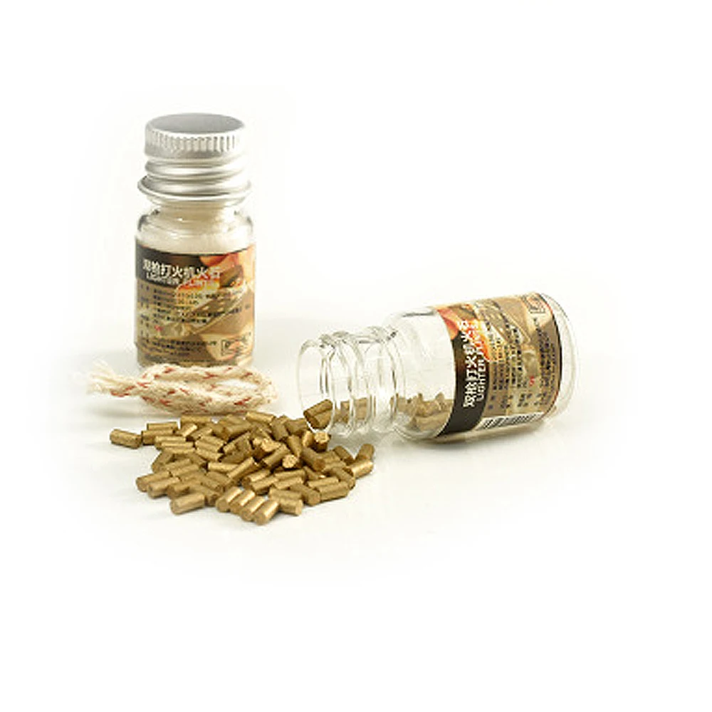 High Quality 100pcs Lighter Flint (Size: 2.2mm * 5mm) 1 Cotton Wick (100mm)