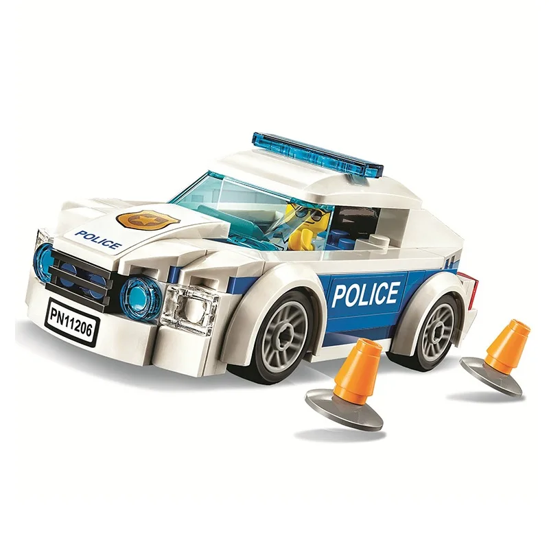 New City Police Police Patrol Car Building Blocks DIY Educational ...