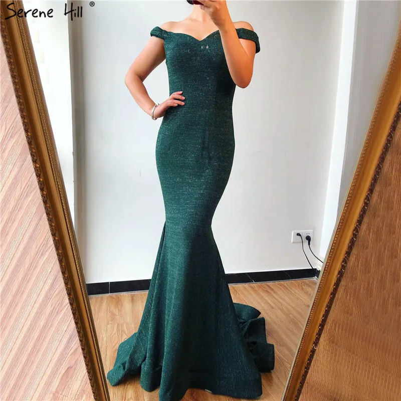 Green Off Shoulder Sparkle Sexy Evening Dresses Sweetheart Mermaid ...