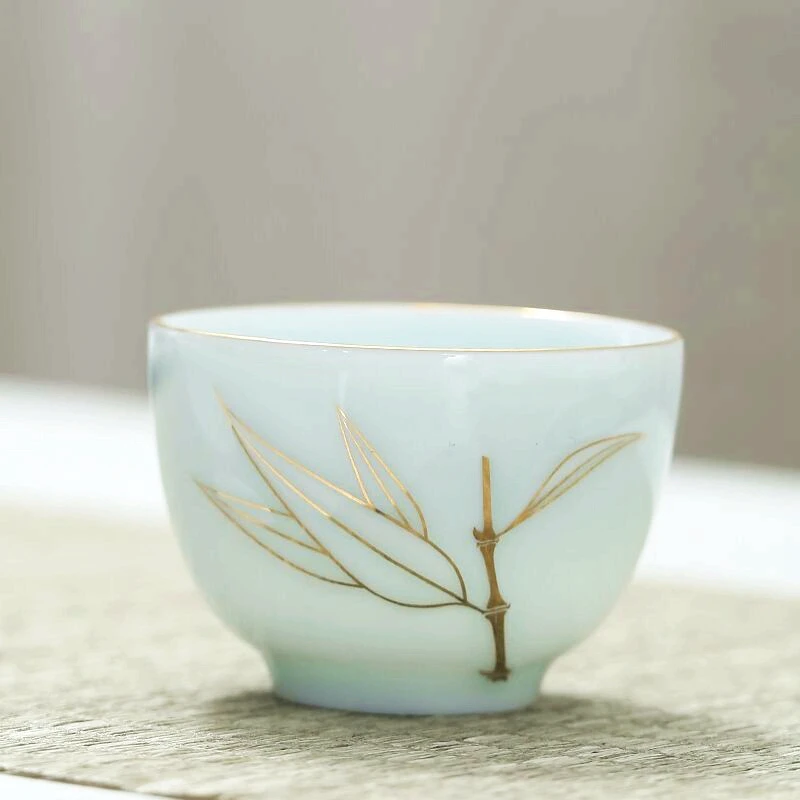 Tinta-Manual-Teacup-X-cara-De-Ch-De-Bambu-Celadon-Ware-Teacup-Trace-a ...