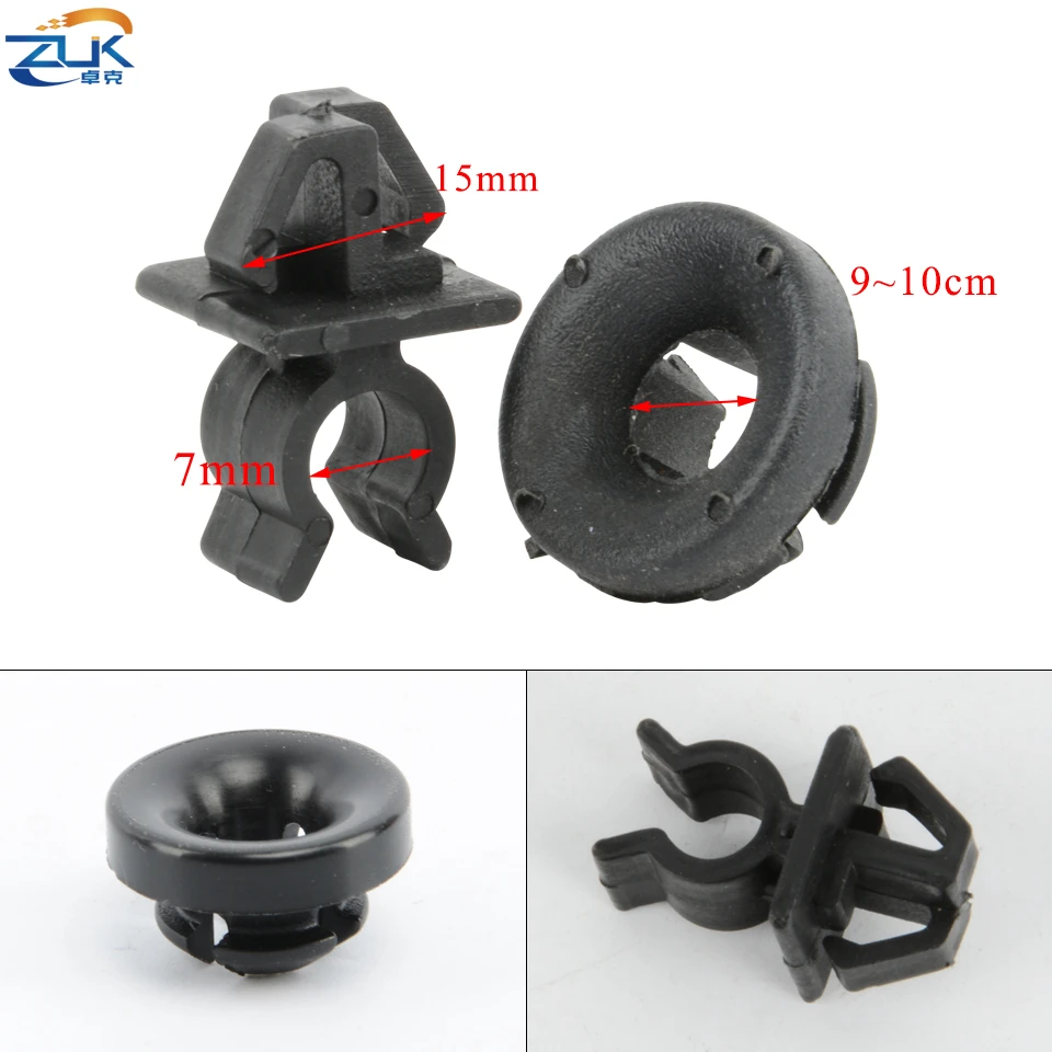 Zuk 2pcs Universal Car Engine Hood Stay Clips And Grommet For Honda ...