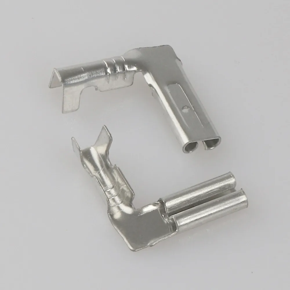 100 juegos (200 Uds.), terminal de latón tipo Bandera de 2,8mm con ...