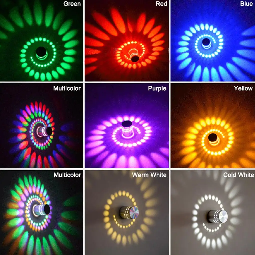 Spiral LED Wall Light With Remote – Novus Decor