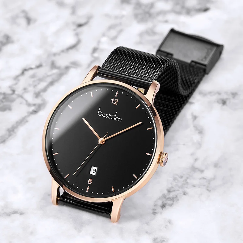 Reloj ultradelgado minimalista para hombre, cronógrafo de cuarzo con ...