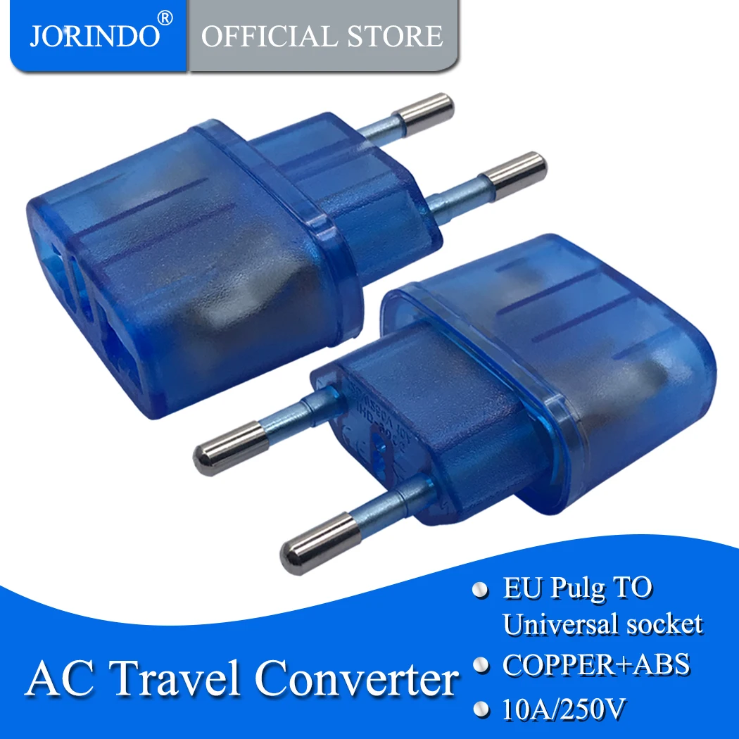 JORINDO EU PLUG, mini Universal EU US AU UK to EU power plug 2 pin 4 ...