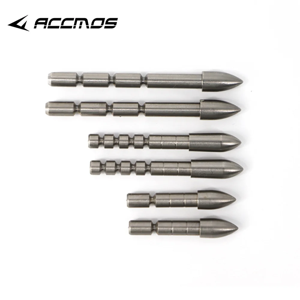 6pcs 100/140/175grain Insert Arrow Head stainsteel Arrow Tips for ID5 ...