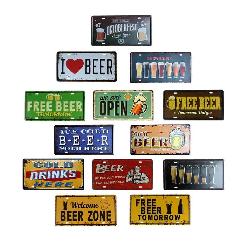 Beer-Plates-Bar-Signs-Plaque-Metal-Vintage-Pub-Retro-Posters-Bar ...