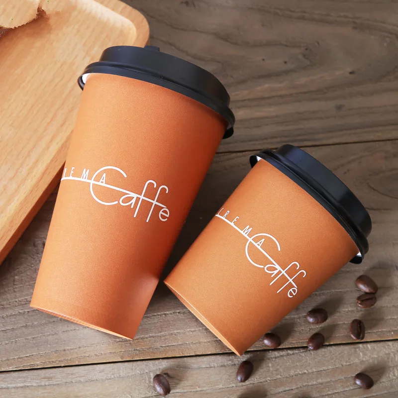 50pcs High quality thicken disposable coffee cup 8oz 12oz 16oz creative ...