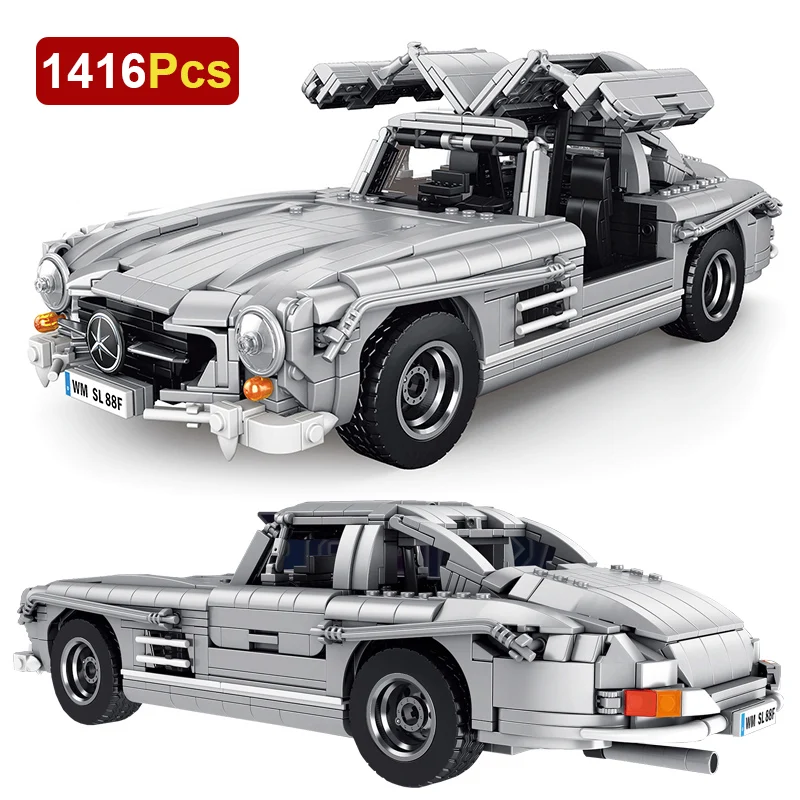 Technical-Expert-Retro-Classic-Racing-Car-Model-Building-Blocks-City ...