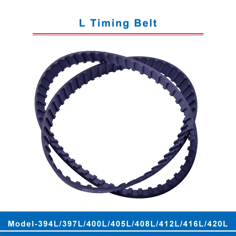 L-timing-belt-trapezoid-teeth-model-394L-397L-400L-405L-408L-412L-416L ...