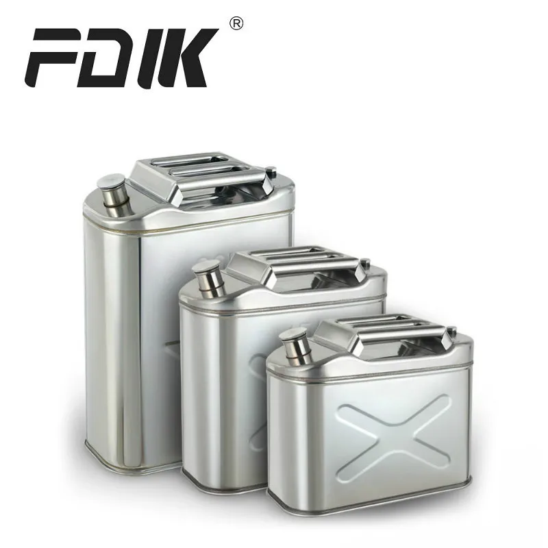 FDIK 10L 201 Edelstahl Tank Metall Kraftstoff Tank Öl Benzin Diesel Kanister Lagerung Können ...
