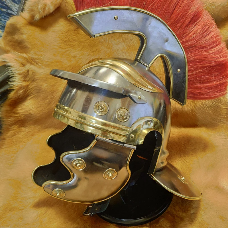 Optio Roman Helmets cosplay mask Lively wearable Roman Centurion Helmet ...