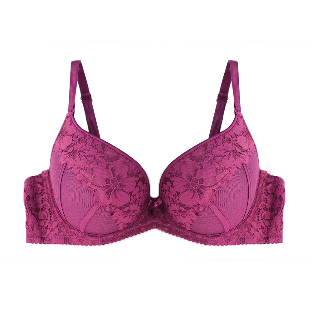 Women Lingerie Bras for Push Up Lace Floral Bra Padded Top Underwired ...