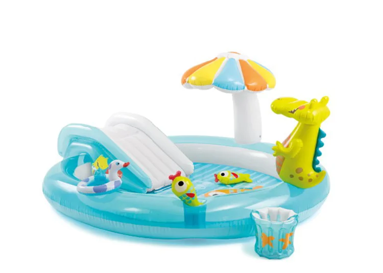 Kids Inflatable Bath Tub Crocodile Park Fountain Baby Marine Ball Pool ...