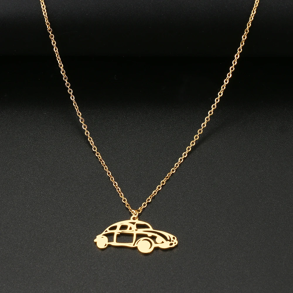 Stainless-Steel-Necklaces-Car-Pendant-Choker-Men-s-Chain-Fashion ...