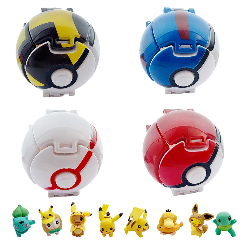 Original Pokemon Elf Ball Pikachu Pokeball Pocket Monster Toy Action ...