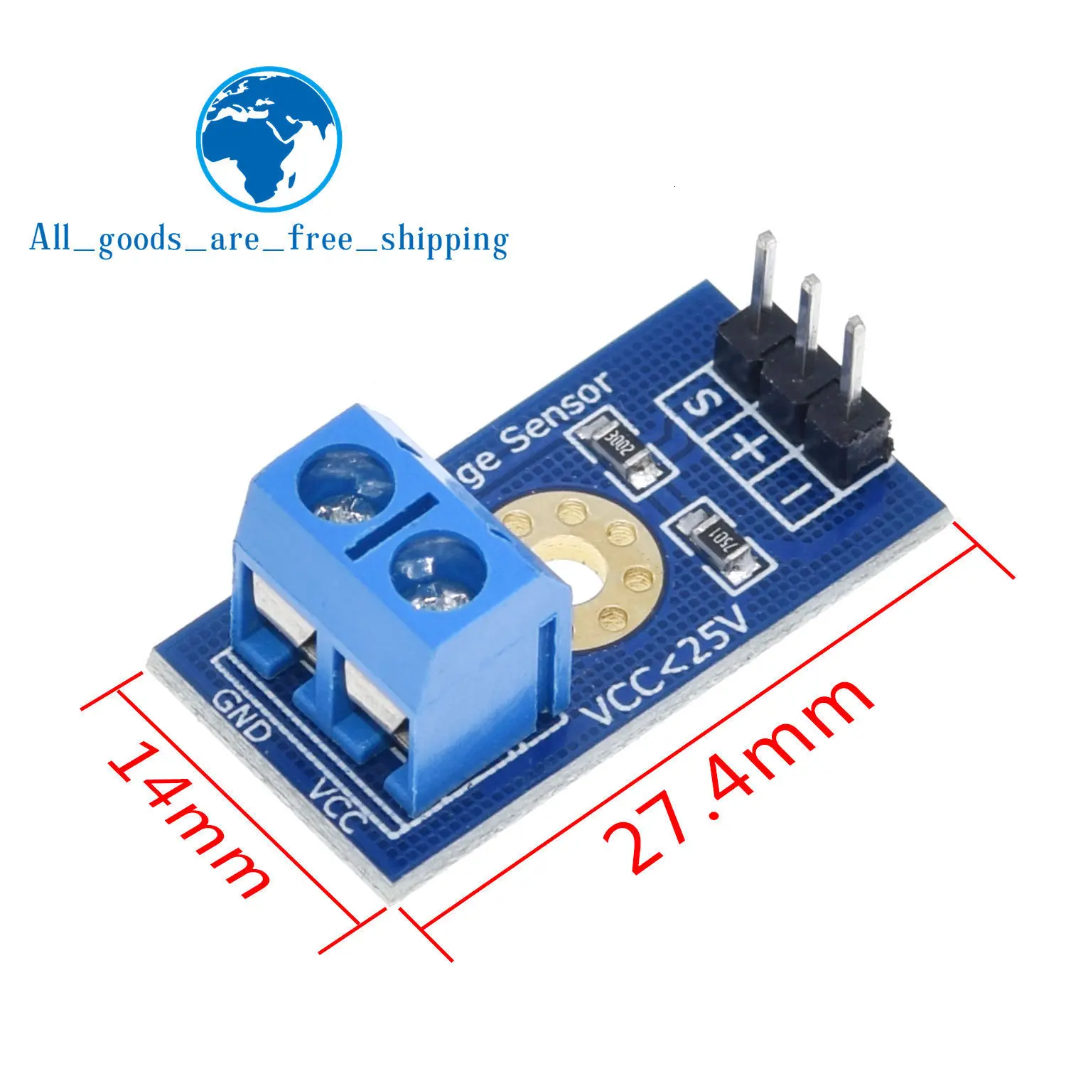 5PCS Standard Voltage Sensor Module pour Robot Arduino Capteurs ...