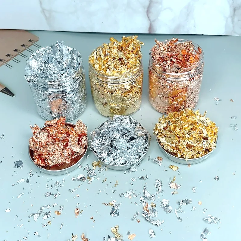 3g-Imitation-Gold-Sliver-Copper-Foil-Sequins-Glitters-Craft-Leaf-Flake ...