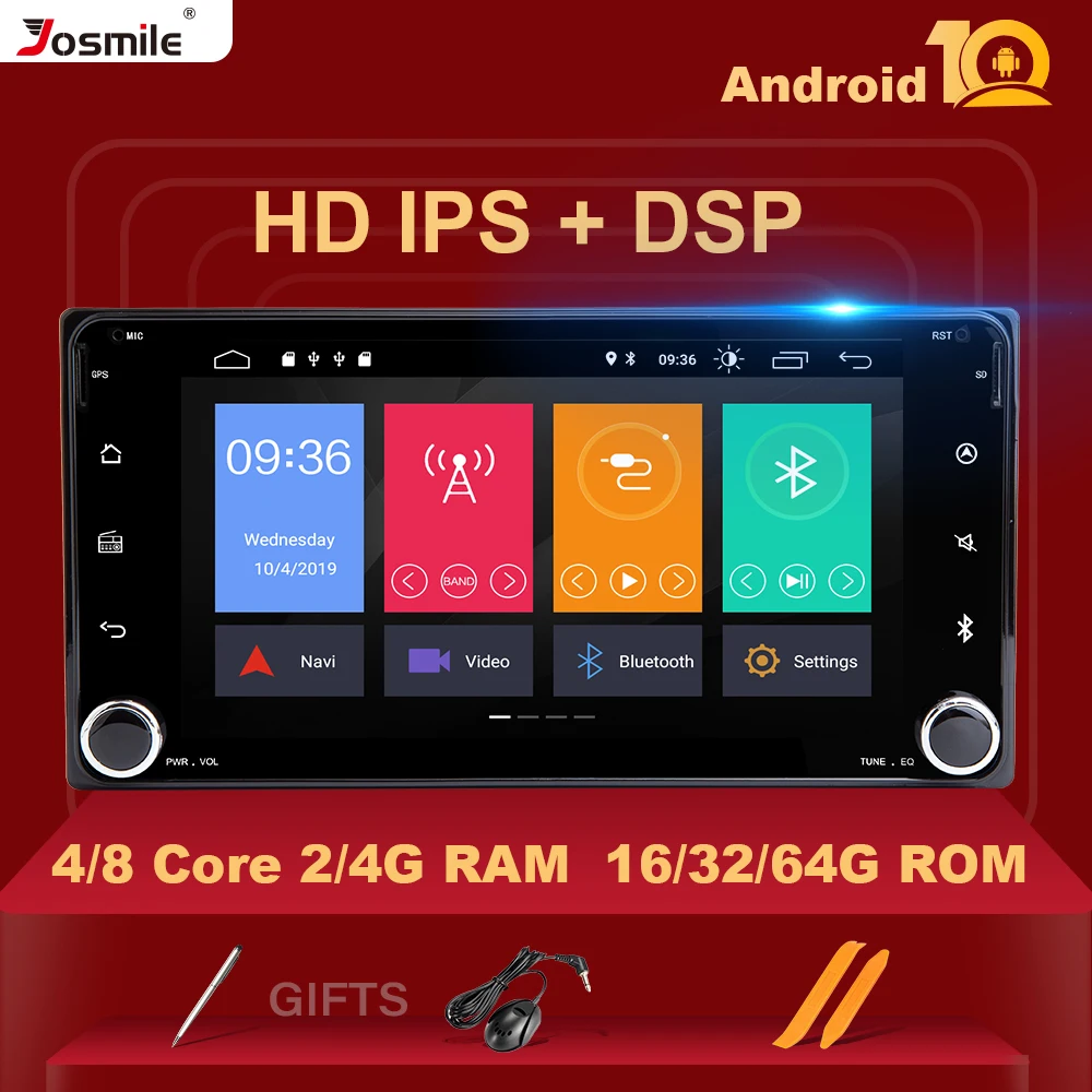 DSP 2 din Android 10 Car Radio For Toyota Universal RAV4 COROLLA VIOS ...