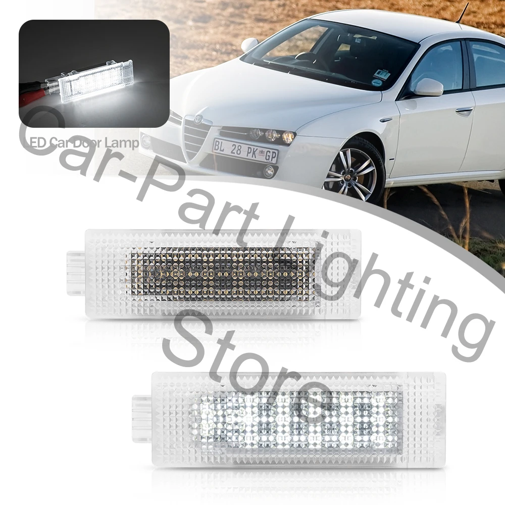 2Pc LED Car Door Interior Ceiling Lamp Courtesy Welcome Lights For Alfa ...