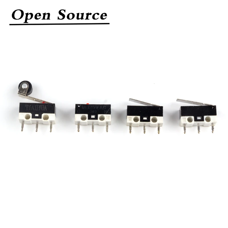 10pcs Micro Limit Switch Push Button Switch 1A 125V AC Mouse Switch 3Pins Long handle Roller ...