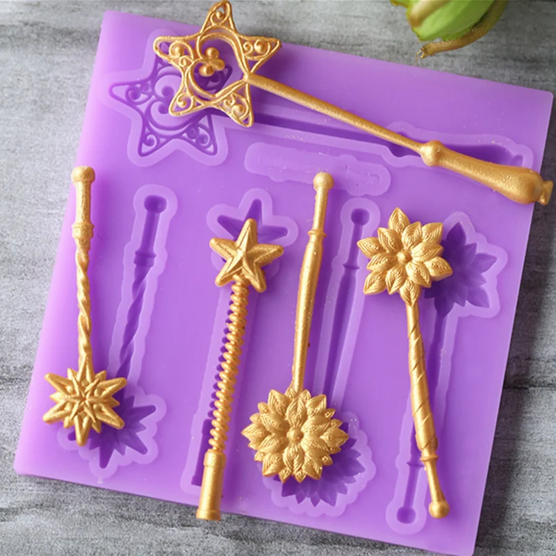 Tiny-Magic-Wand-Shape-Silicone-Mold-DIY-Chocolate-Cake-Dessert-Fondant ...