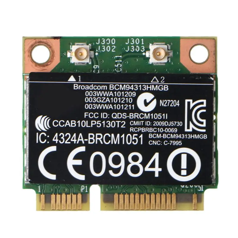 Broadcom BCM94313HMGB BCM20702 Wifi + 2020 블루투스 하프 미니 PCI E 무선 카드 어댑터 ...