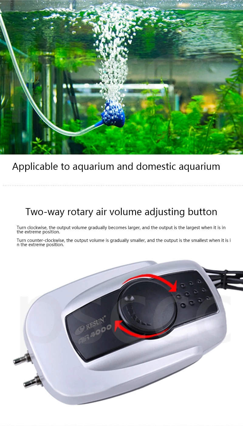 Мощный Тихий аквариумный кислородный воздушный насос, компрессор ...