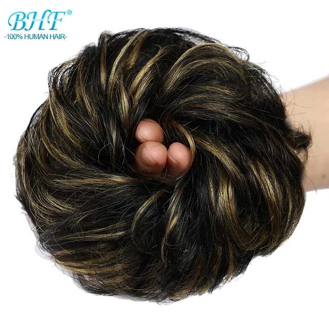 Natural human hair buns (Brand - BHF) - Hair.lk