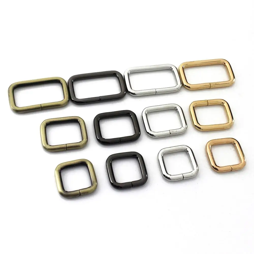 2pcs Metal Square Ring Buckle for Webbing Backpack Bag Parts Leather ...