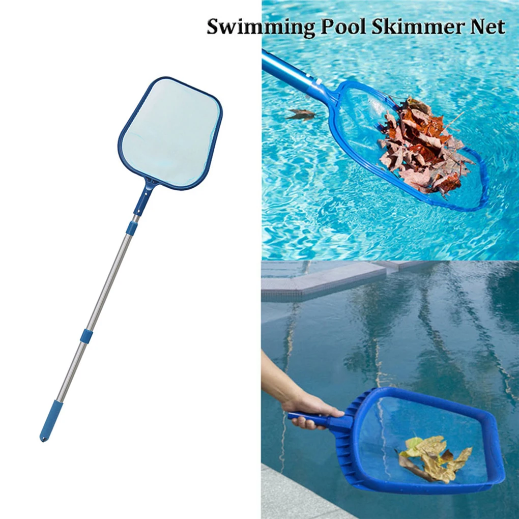 Swimming Pool Net Scoop Leaf Rake Spa Pool Mesh Skimmer Telescopic Pole ...