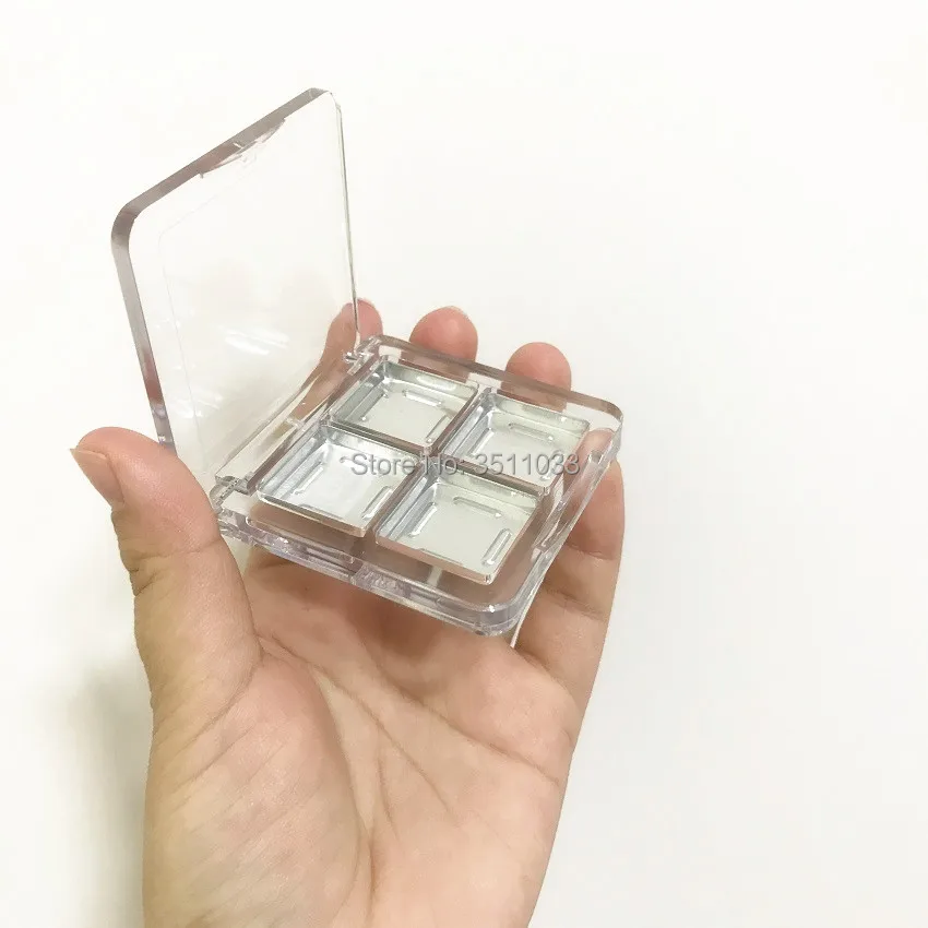 10-30-50pcs-Transparent-4-Grids-Square-Eye-Shadow-Compacts-Empty ...