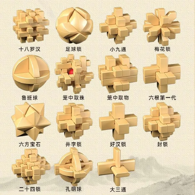 Kong Ming Lock Puzzle Box | Chinese Puzzle Box | Kongming Lock Puzzle ...