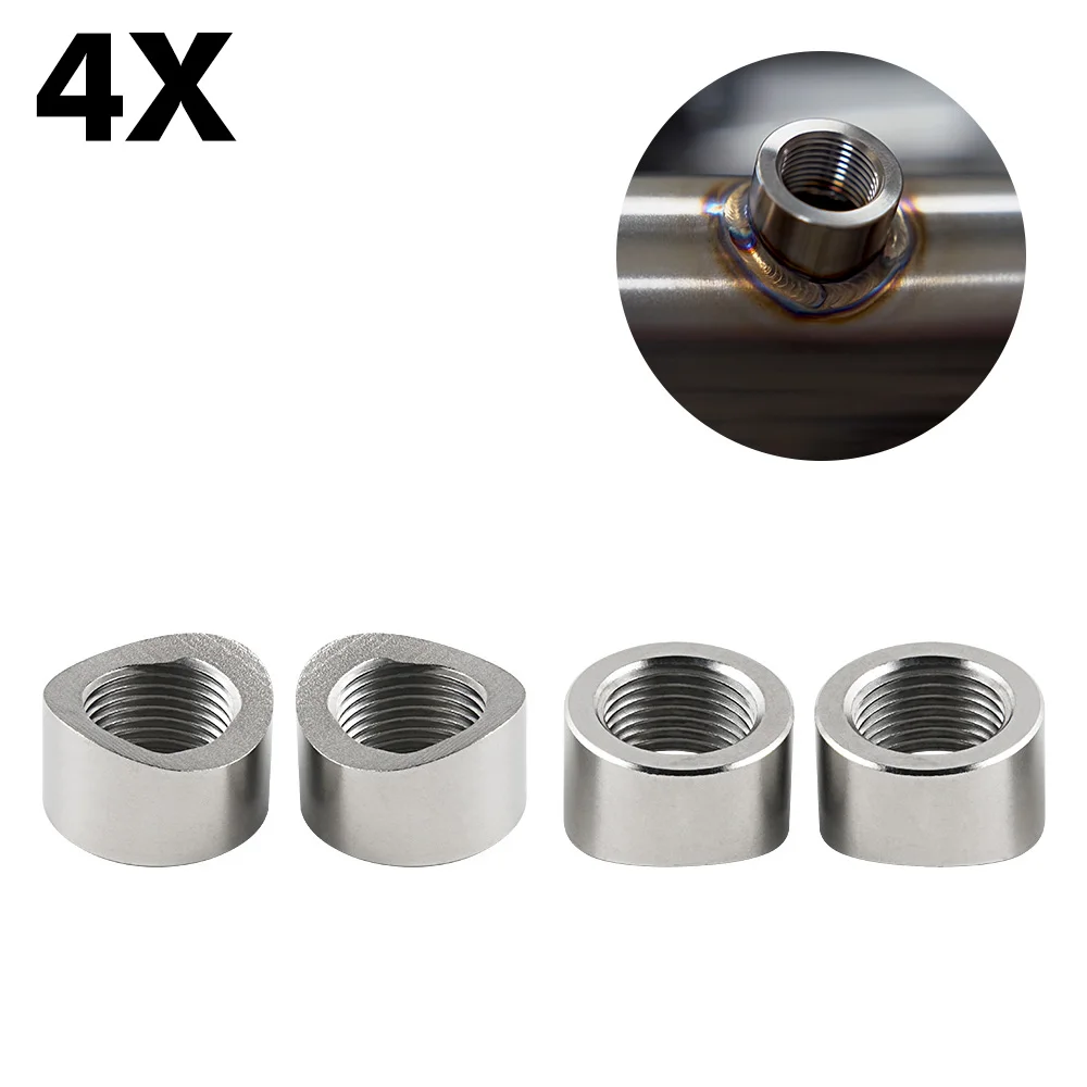 4PCS CNC machined Oxygen Sensor Notch Nut Weld Bung Standard M18 X 1.5 ...