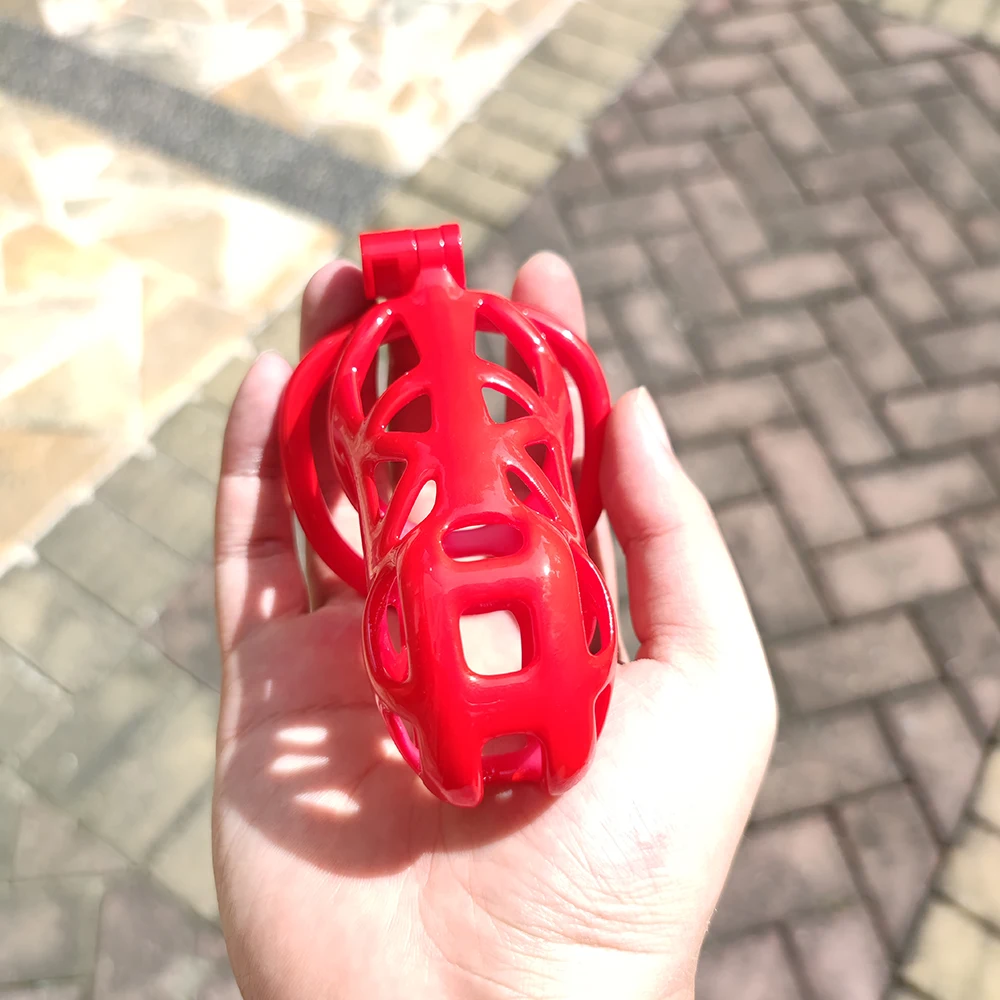 COCKRING,S Cage 46mm Ring--Rouge Sissy Chasteté Cage de Coq Mâle ...