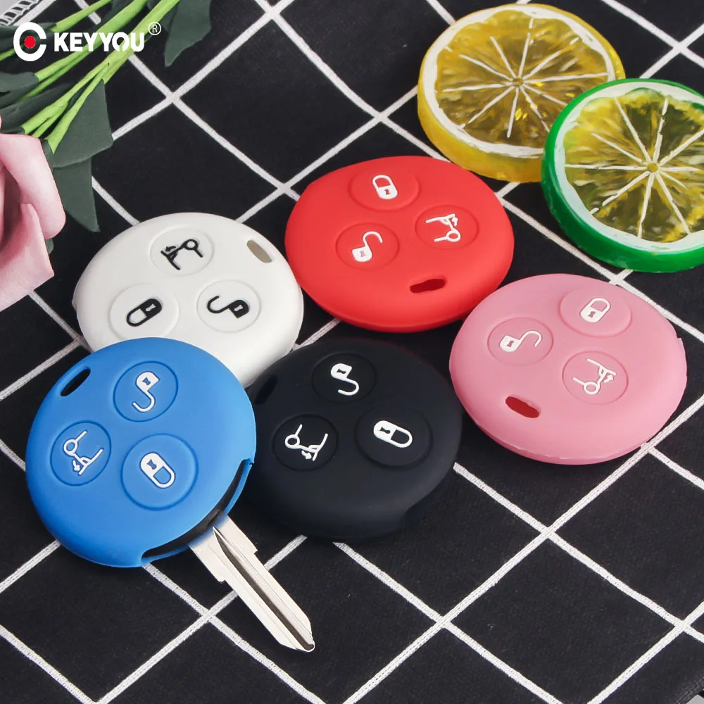 KEYYOU-3-Buttons-Silicone-Car-Key-Cover-Fob-Case-For-Mercedes-Benz ...