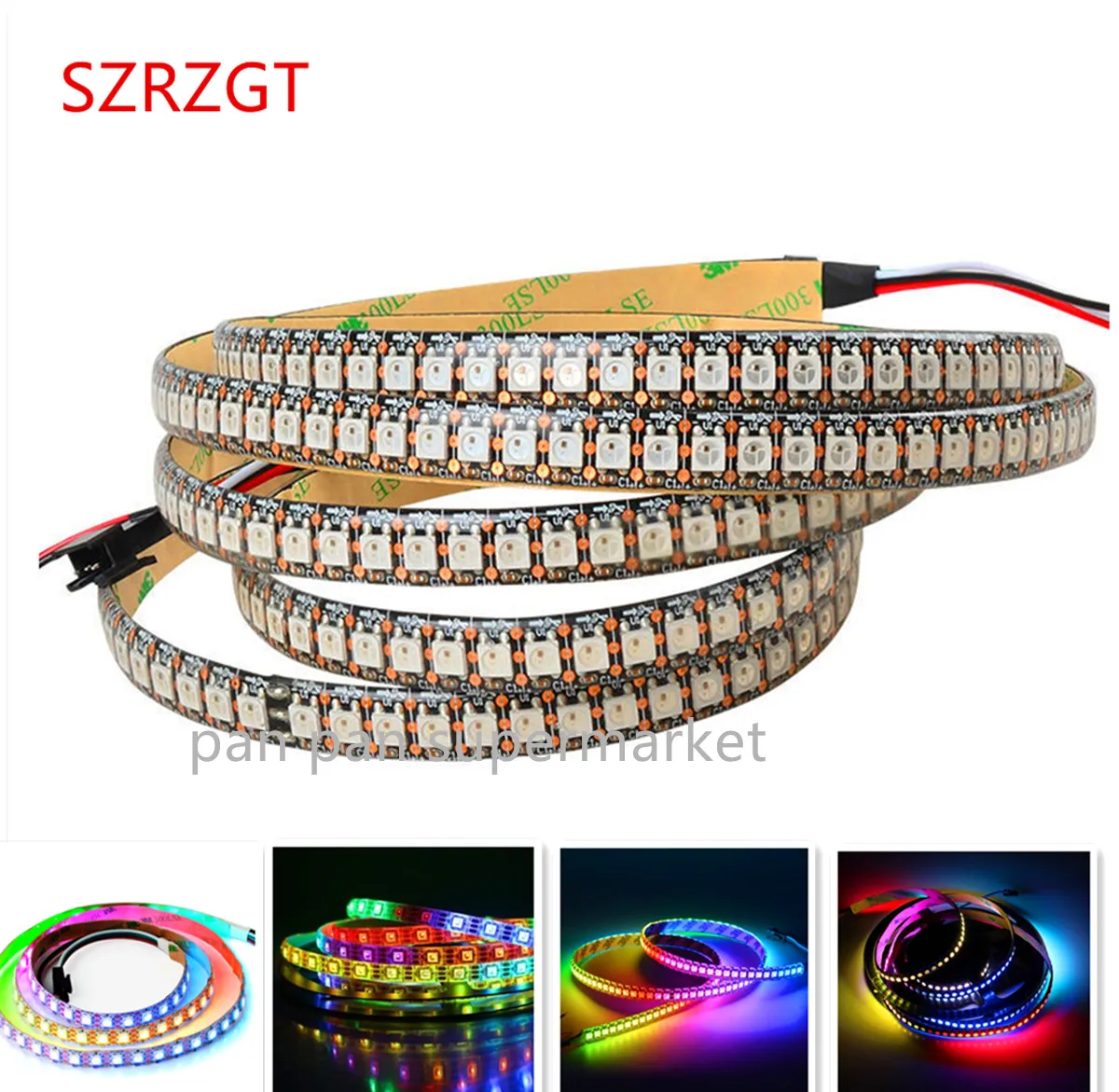 WS2812B 5050 RGB LED Strip 5M 150 300 Leds 144 30LED/M แอดเดรส5V|แถบ ...