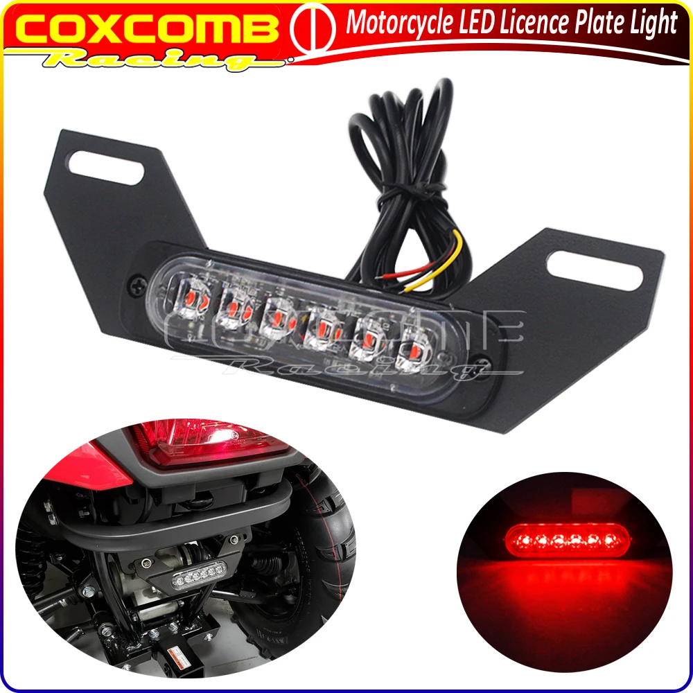 Motorcycle Led 12v B6 Auxiliary Licence Plate Brake Tail Light ...