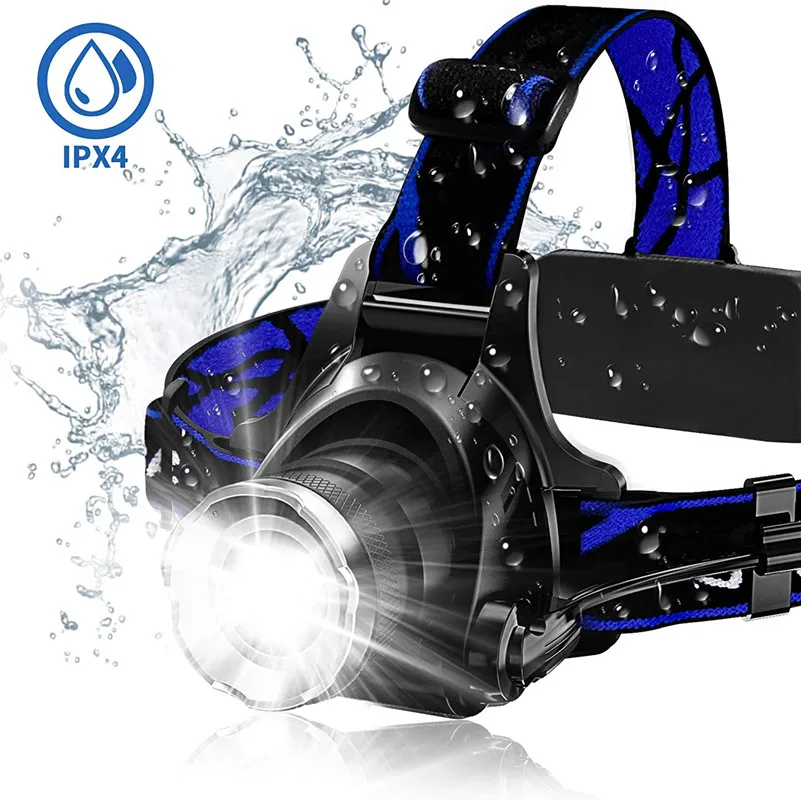 Headlamp Super Bright LED Headlamps 18650 Rechargeable Waterproof Head ...