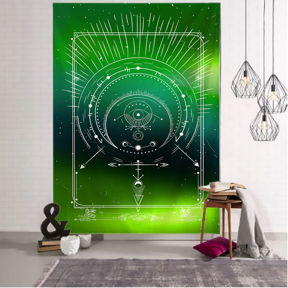 Sun Moon Tarot Psychedelic Wall Cloth Tapestry