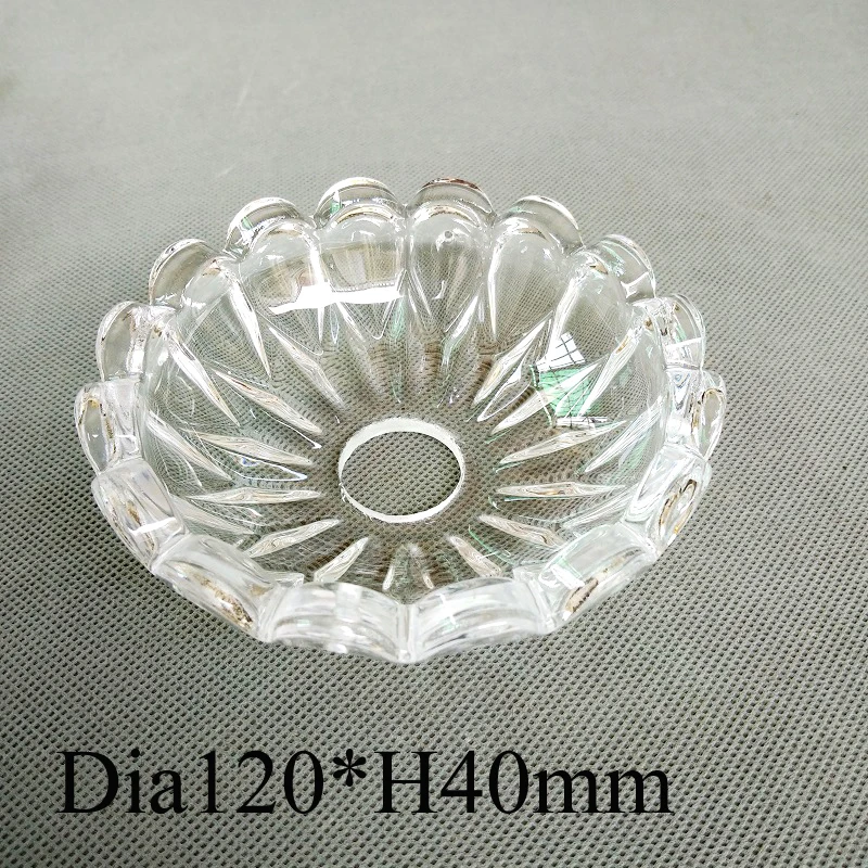 2pcs Glass Crystal Bobeches Bowl 120x40mm, Lamp Elbow Support, Candle ...