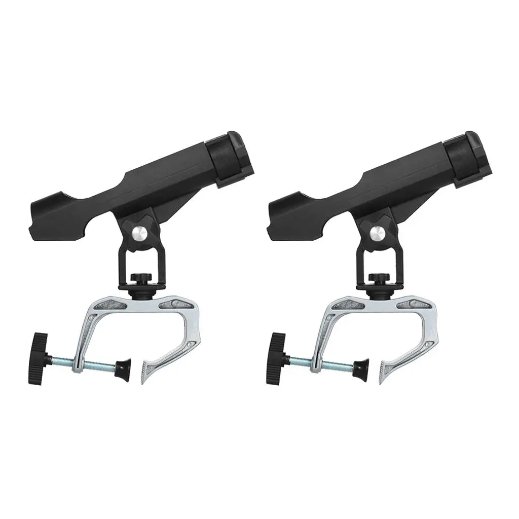 2pcs Universal Boat Raft Fishing Rod Holder( G Clamp 1 3/4 inch ...