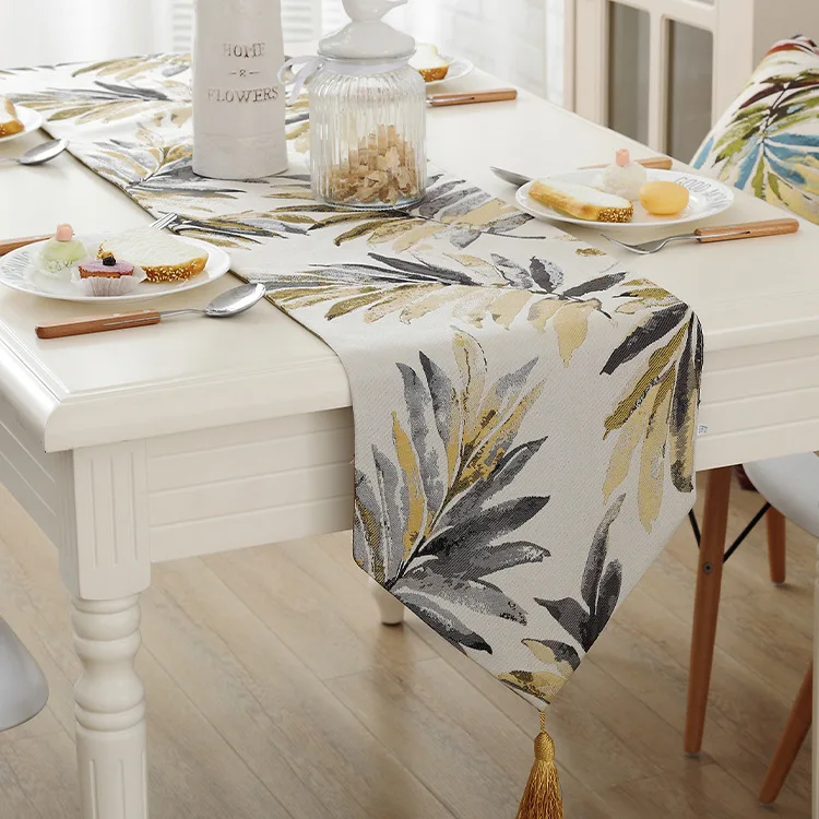 Leaves Painting Table North Us European Style Table Runner Wholesale ...