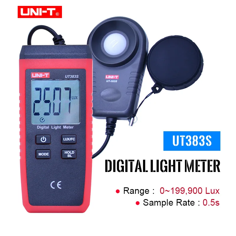 UNI-T-UT383S-Digital-lux-meter-luxmeter-200000lux-Luminance-Lux-Fc-Test ...