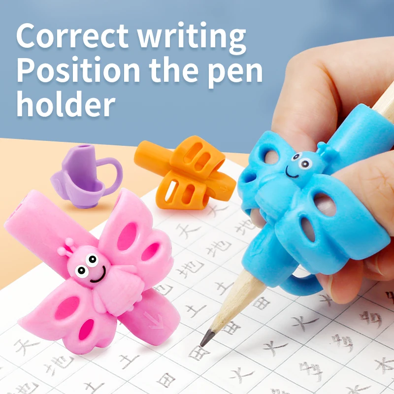 Pencil Handle Rod Grips pen Holder Grip for Kids Cute Hand writing Aid ...