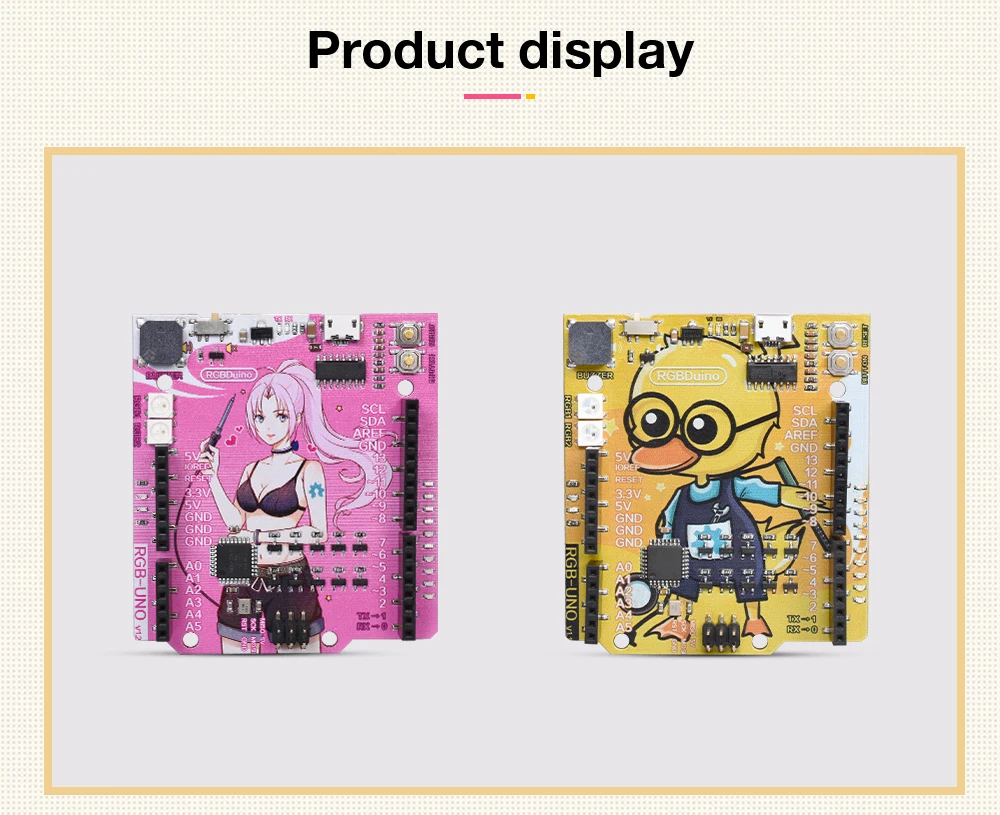 Rgbduino Uno V1.1/v1.2 Development Board Atmega328p Chip Micro Controller Ch340c Vs Arduino Uno ...