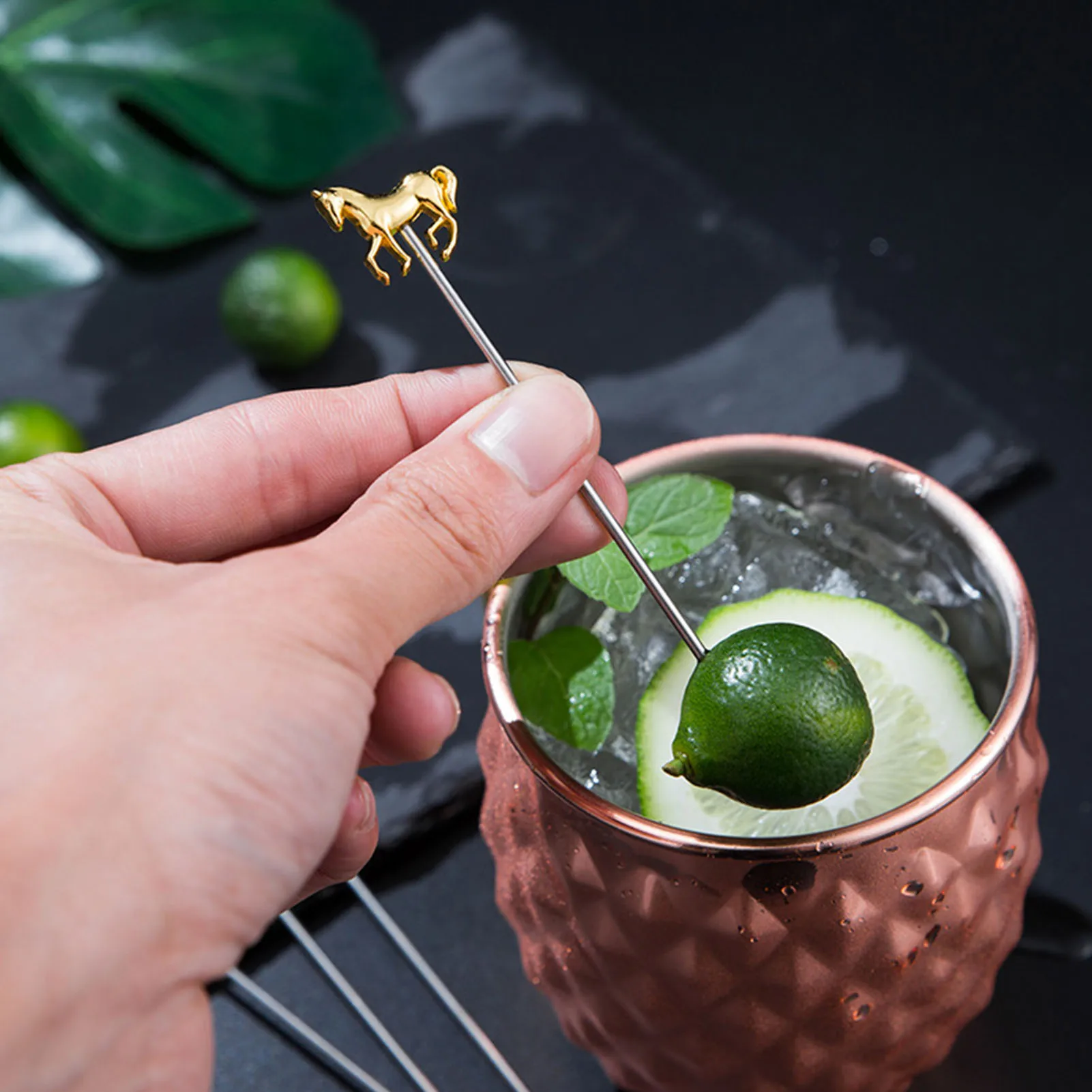 Pinchos-de-c-ctel-de-acero-inoxidable-palito-de-Martini-Pick-6-piezas ...